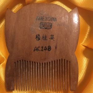 Other | Vintage Wooden Chinese Painted Comb | Poshmark